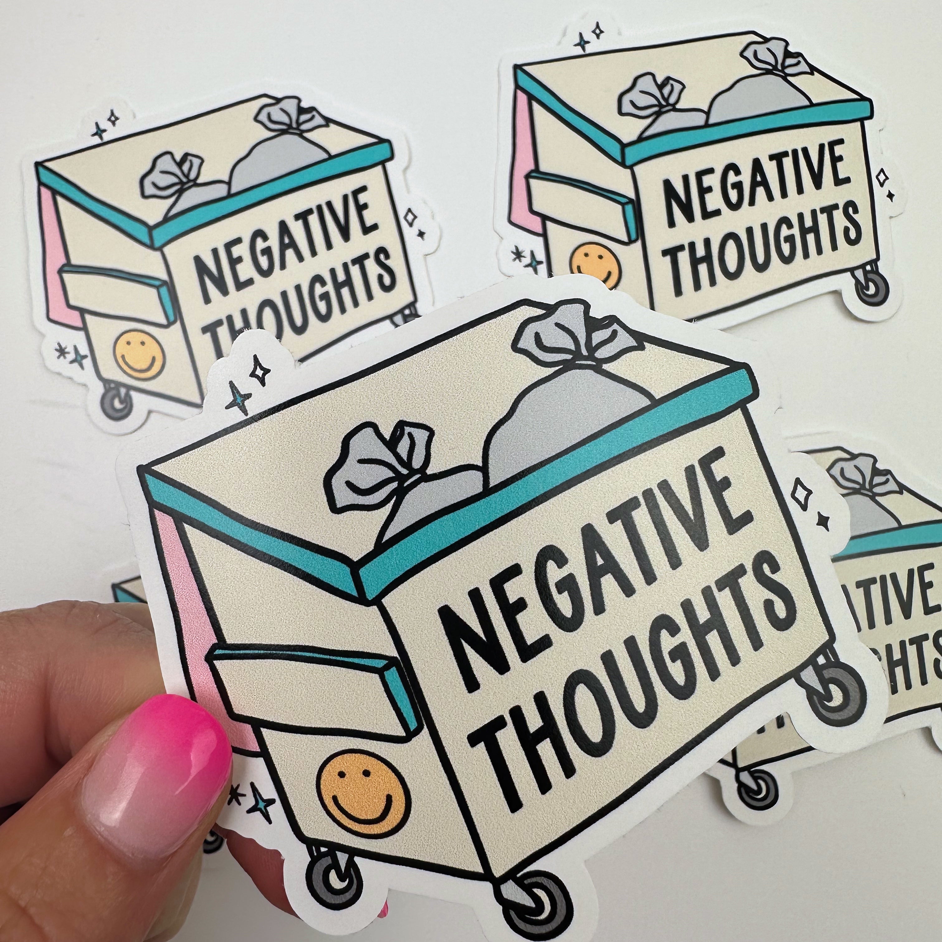 Negative Thoughts Vinyl Decal - Fabulously Planned