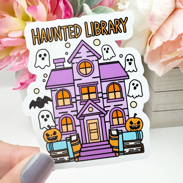 Haunted Library Vinyl Decal - Fabulously Planned
