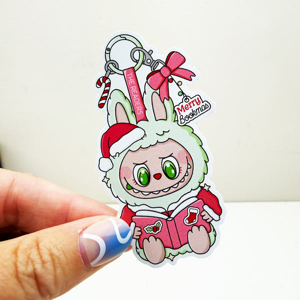 Merry Bookmas Monster Vinyl Decal - Fabulously Planned