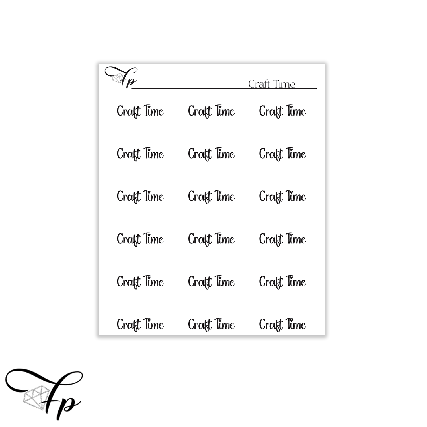 Craft Time Script - Fabulously Planned