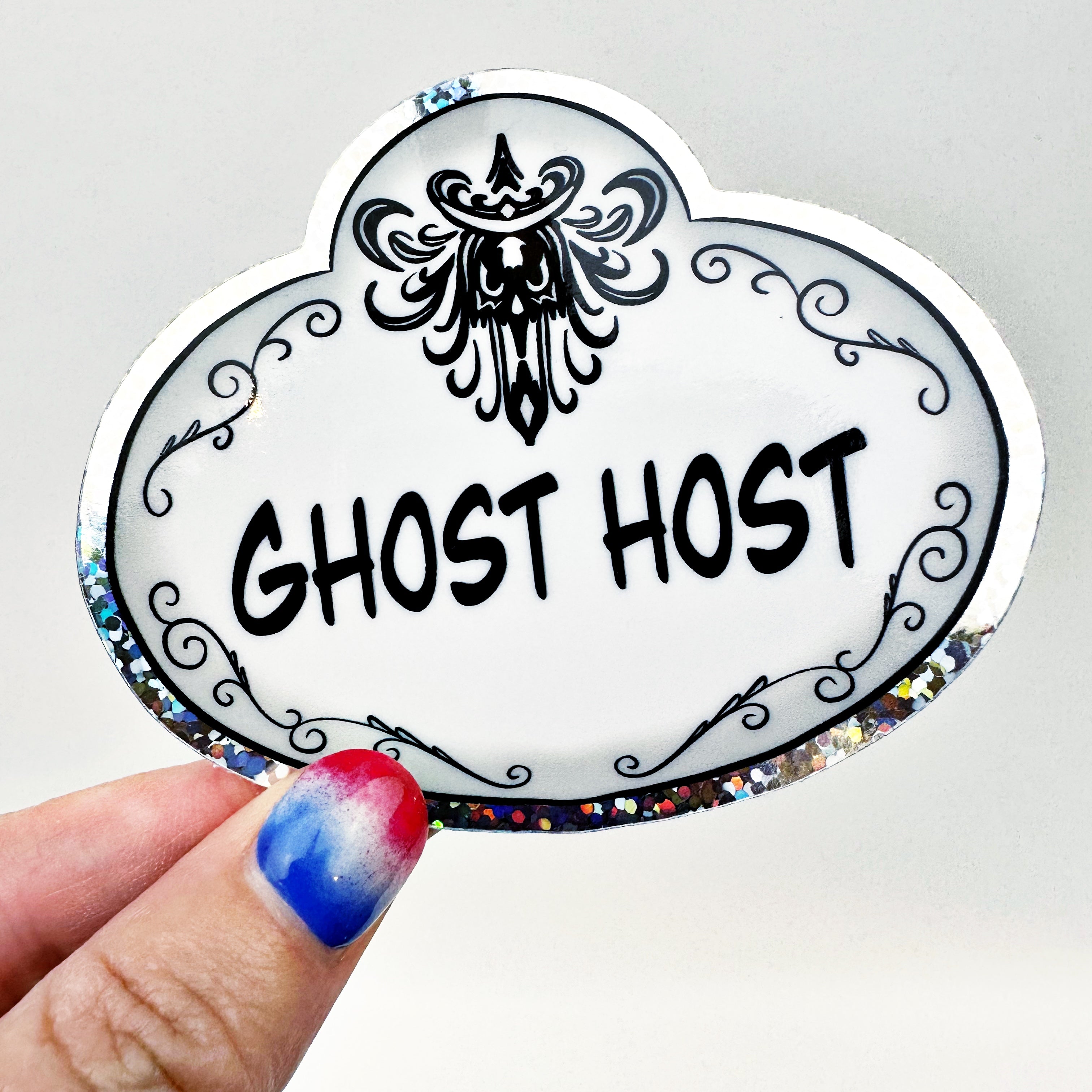 Ghost Host Holographic Vinyl Decal - Fabulously Planned