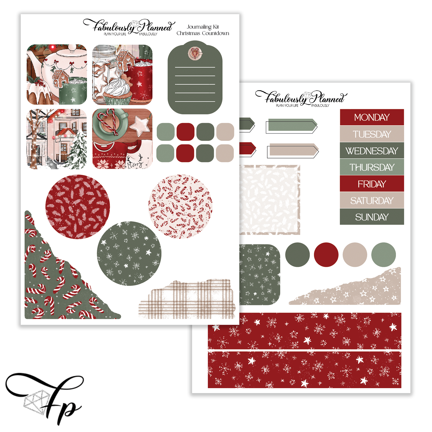 Christmas Countdown - Journaling Kit - Fabulously Planned