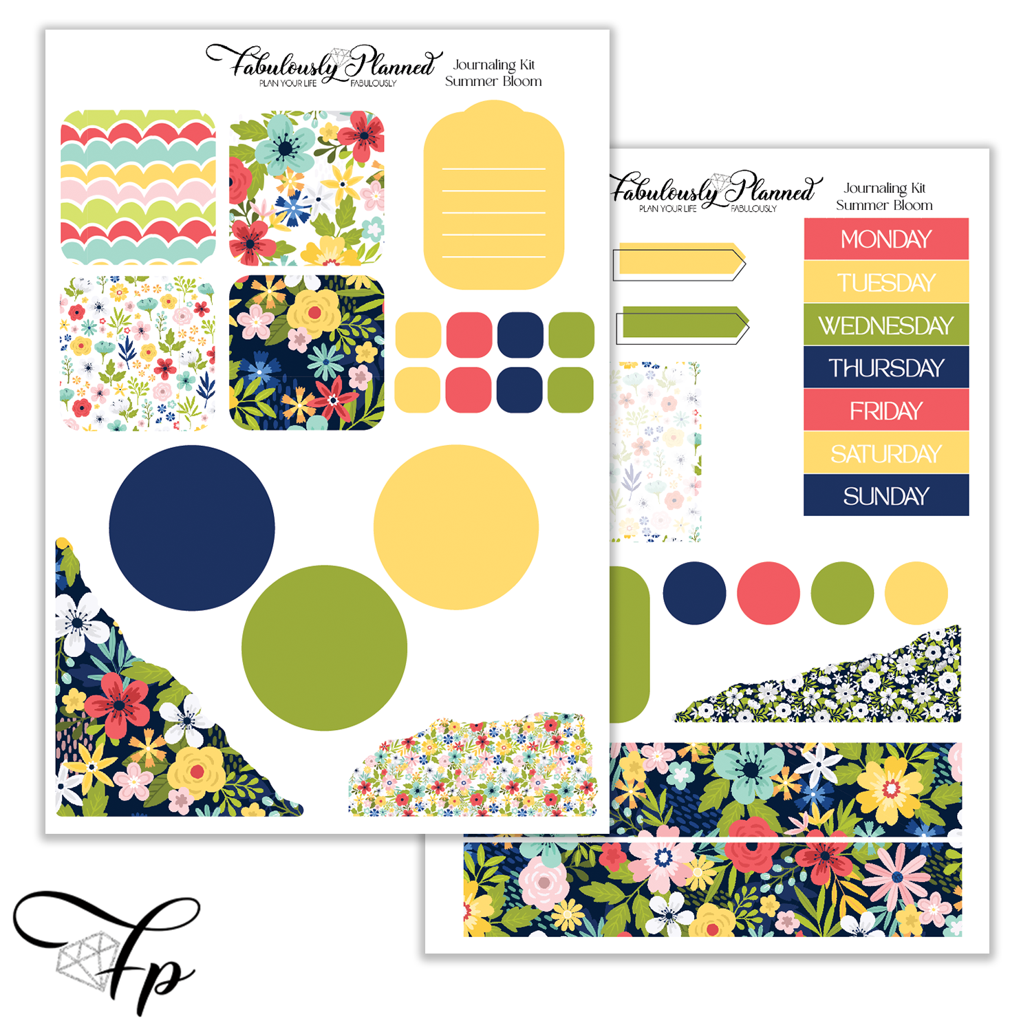 Summer Bloom - Journaling Kit - Fabulously Planned