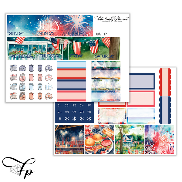 July Monthly Kit Happy Planner - Fabulously Planned