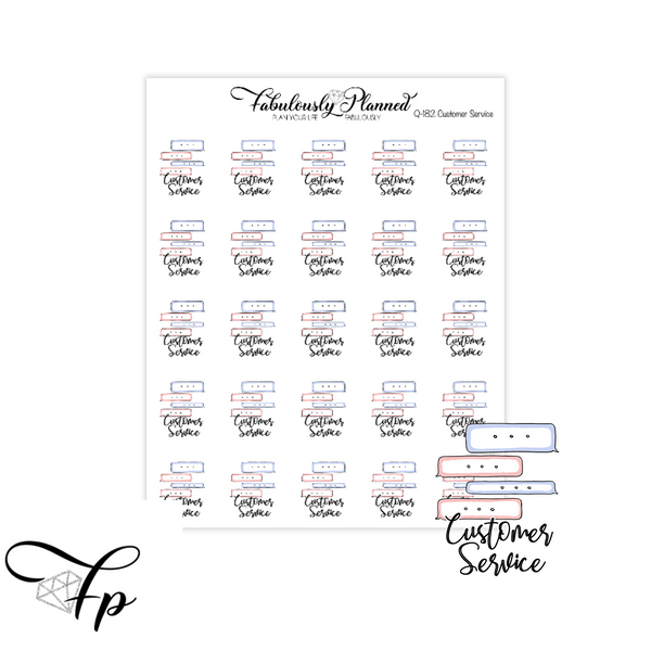 Customer Service Stickers - Fabulously Planned