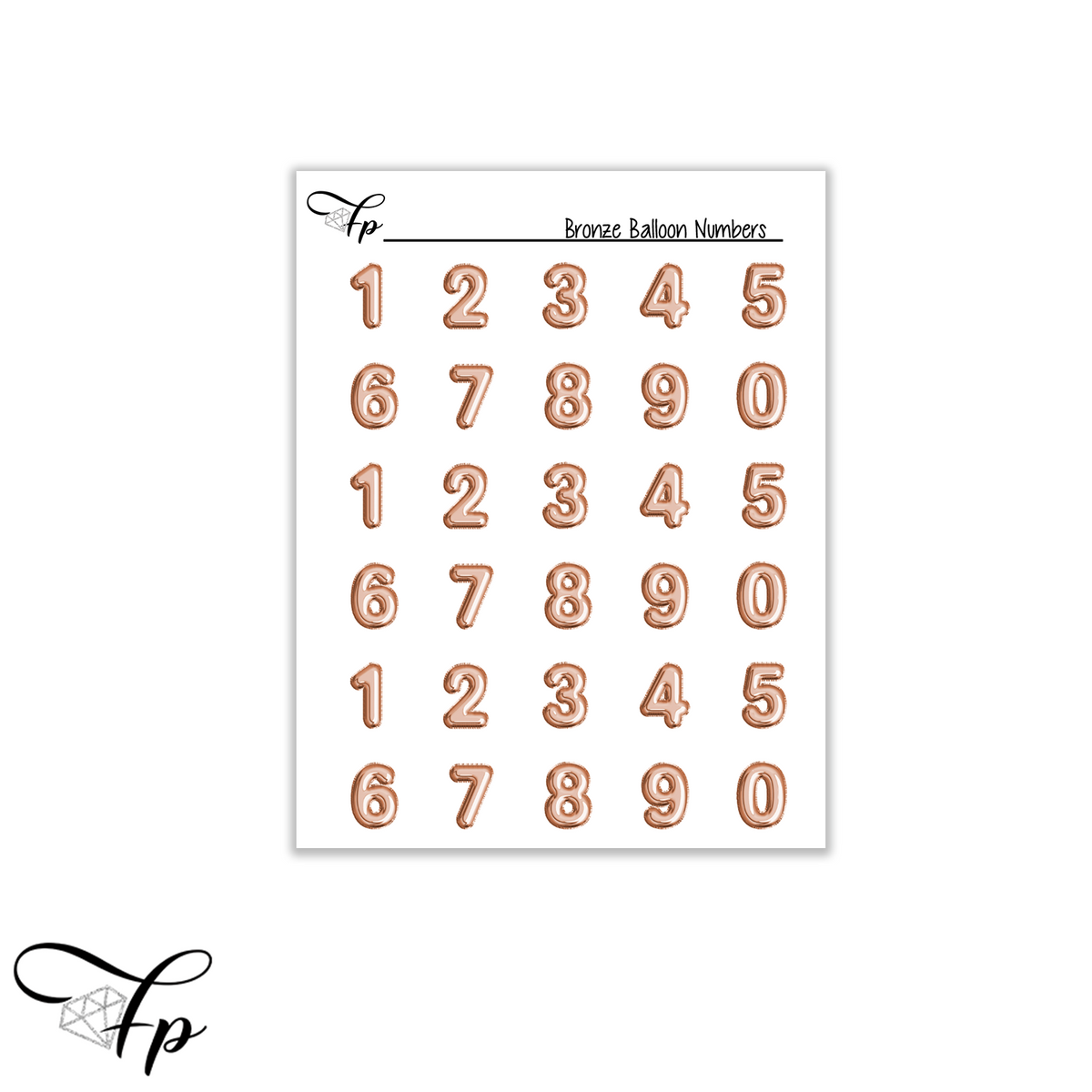 Bronze Balloon Numbers - Fabulously Planned