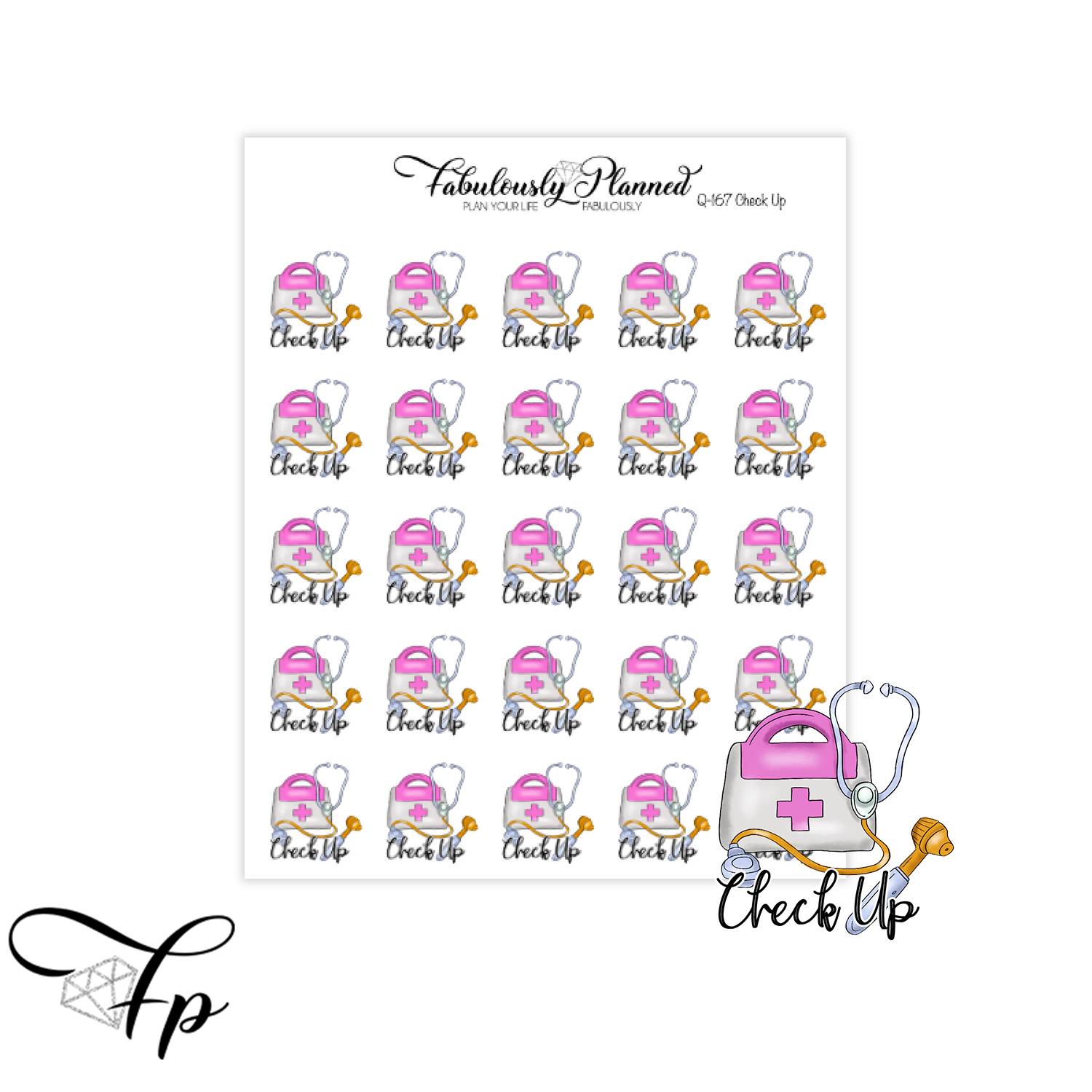 Check Up Stickers - Fabulously Planned