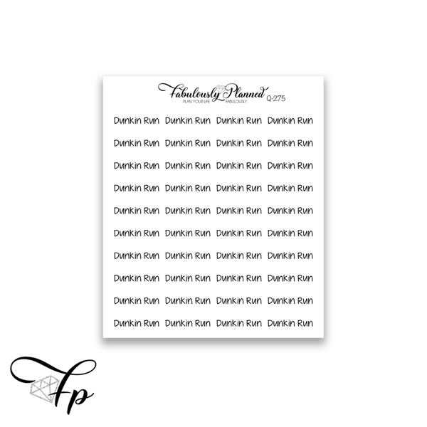 Dunkin Run - Fabulously Planned