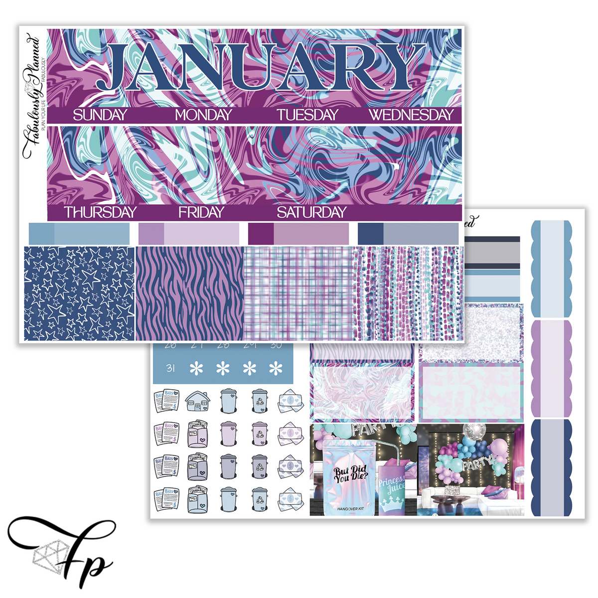 January Monthly Kit 7x9 Planner - Fabulously Planned