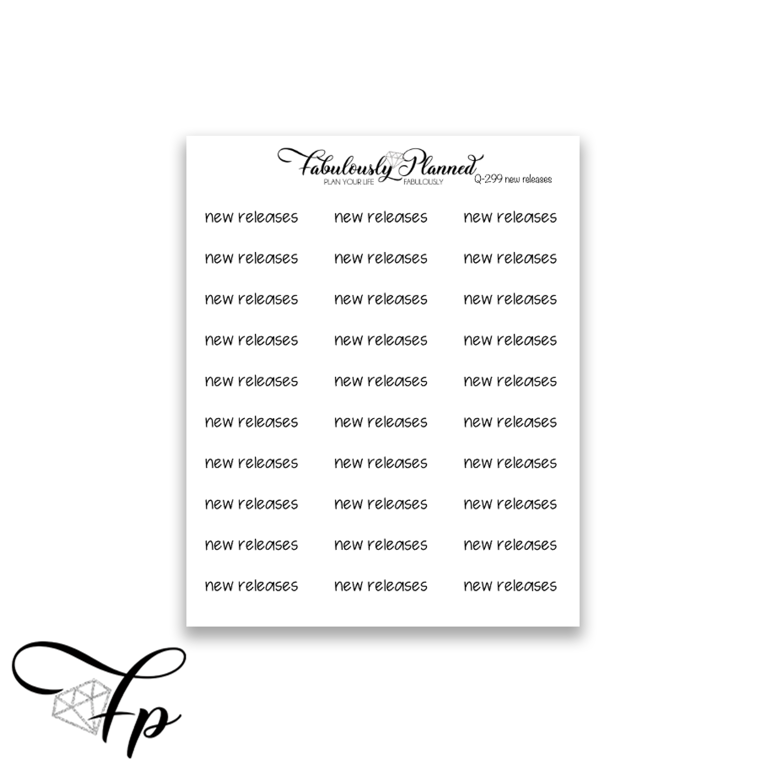 New Releases Script - Fabulously Planned