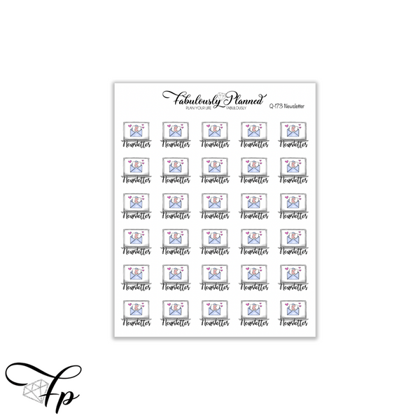 Newsletter Icon Stickers - Fabulously Planned