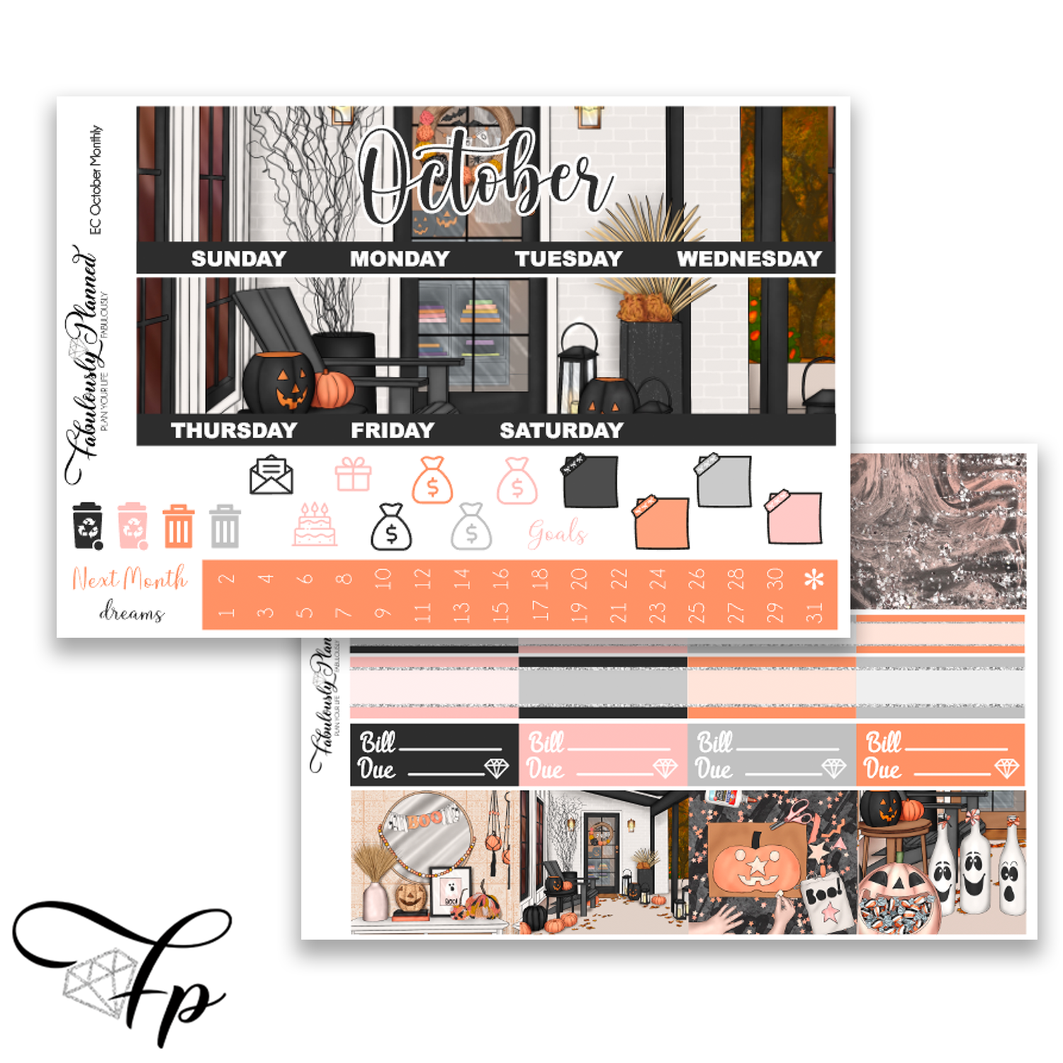 October Monthly Kit (options) - Fabulously Planned