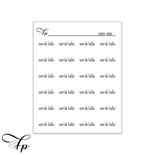 Work late Transparent - Fabulously Planned